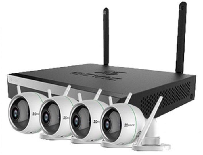 EZVIZ 1080p Outdoor Surveillance System Wireless Kit Weatherproof IP67 ...