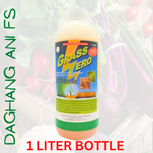 GRASS ZERO WEEDKILLER GLYPHOSATE 480 SL NON SELECTIVE HERBECIDE 1 LITER ...