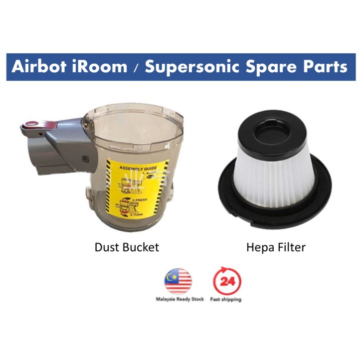 Airbot iRoom Supersonic Hepa Filter Dust Bucket Replaceable Cordless ...
