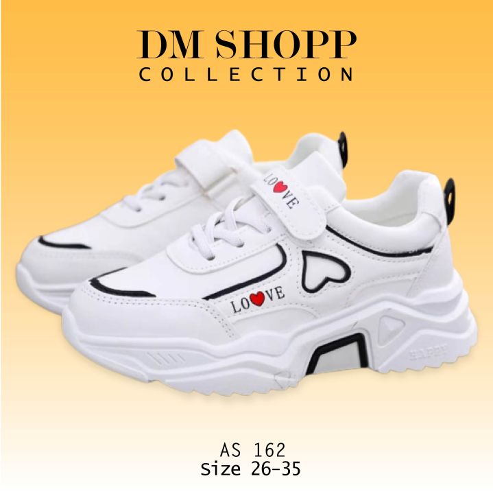 DM SHOPP - Sepatu Sneakers Anak Perempuan Model Velcro Love AS 162 ...