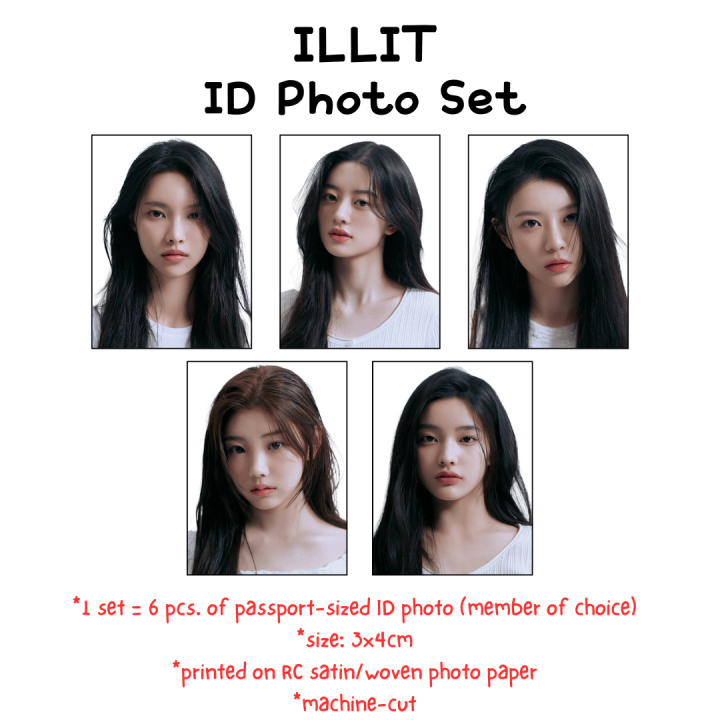 ILLIT ID Photo Set Passport Size 6 pcs. Fanmade | Lazada PH