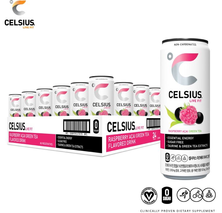 CELSIUS ENERGY DRINK RASPBERRY ACAI GREEN TEA 1 PC | Lazada PH