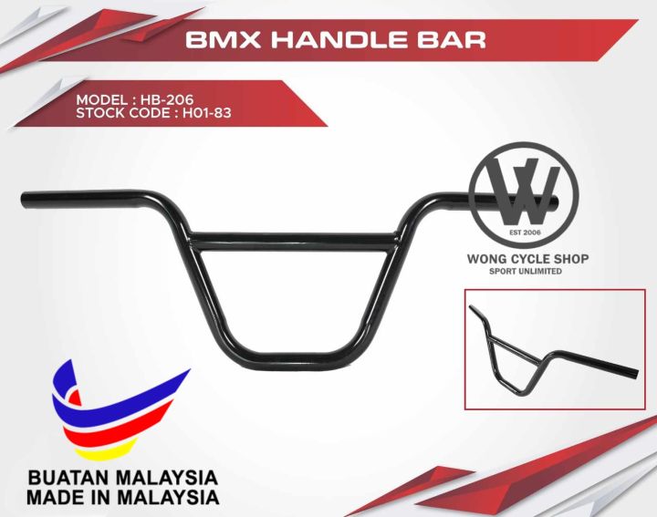 Bmx Handle Bmx 20" BMX Black handlebar Buatan Malaysia | Lazada