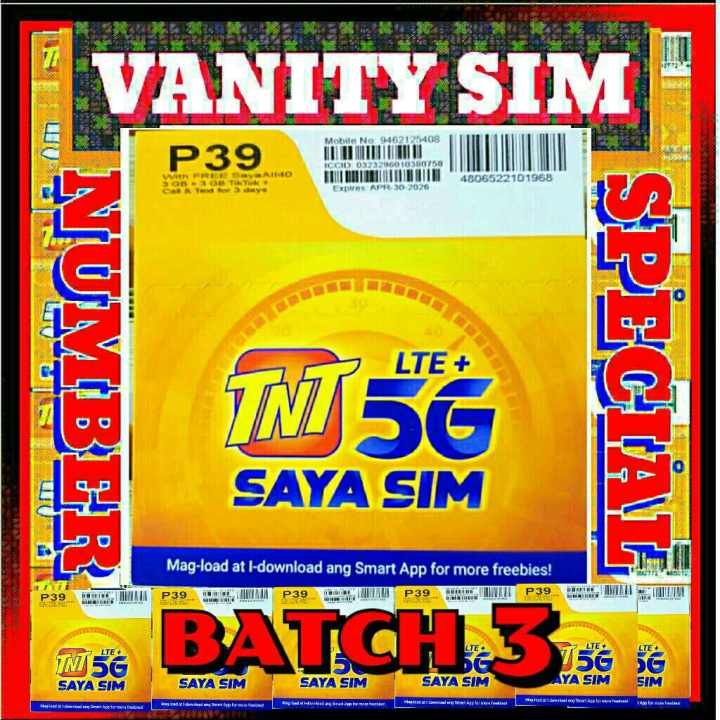 TNT SIM CARD 5G VANITY SPECIAL NUMBER (Batch 3) Brand new and Sealed ...