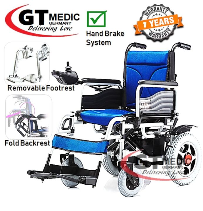 E04-35 GT MEDIC GERMANY Lightweight Electric Wheelchair Foldable Travel ...