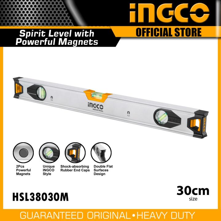 INGCO Industrial Spirit Level Leveling Tool With Magnets Levelling Tool 30cm | 40cm | 60cm ...