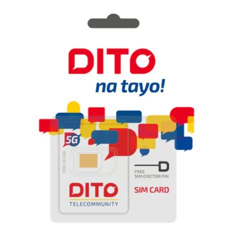 Dito Sim Card 5G LTE Tri-Cut With Free Sim Ejector PIN Higher Data ...