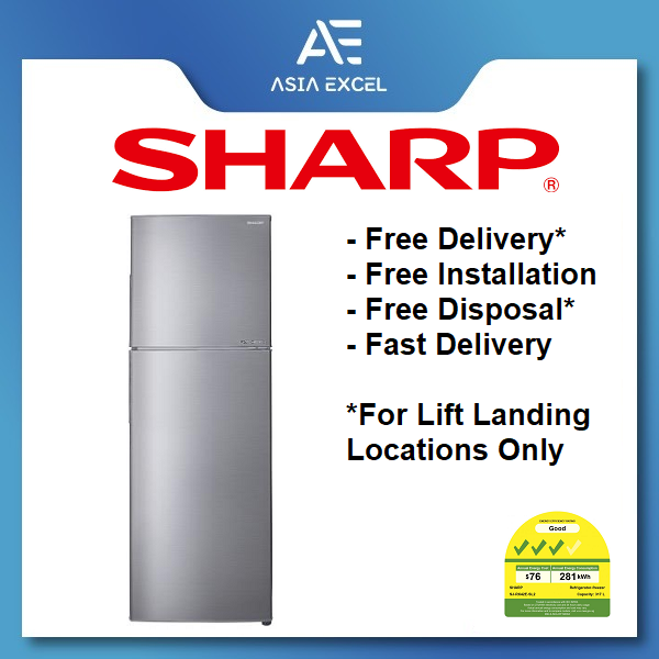 (Bulky) SHARP SJ-RX42E-SL2 315L SILVER TOP FREEZER REFRIGERATOR | Lazada PH