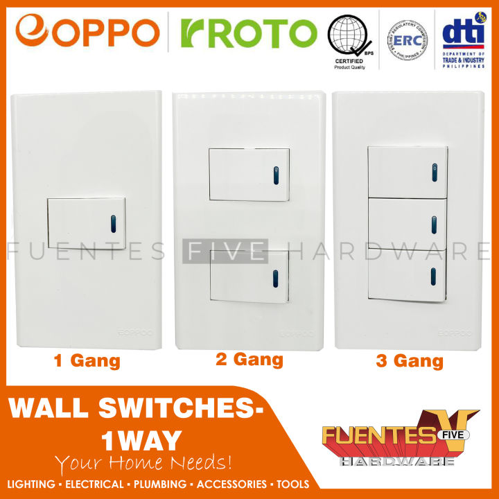 1WAY WALL SWITCHES- 1gang(EO-601A), 2gang(EO-603A), 3gang(EO-605 ...