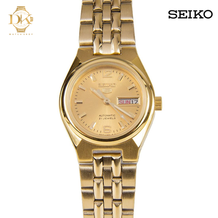 Seiko 5 Sport Automatic SYMK36K1 Gold All Stainless Steel Women's Watch ...