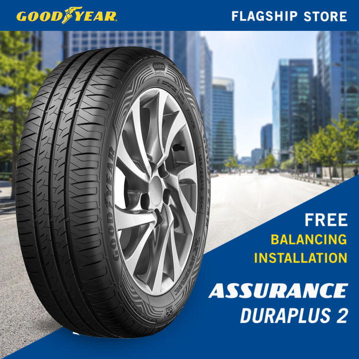 Goodyear 185/60R14 Assurance Duraplus 2 Tyre For Saga/Wira [Free Installation] | Lazada