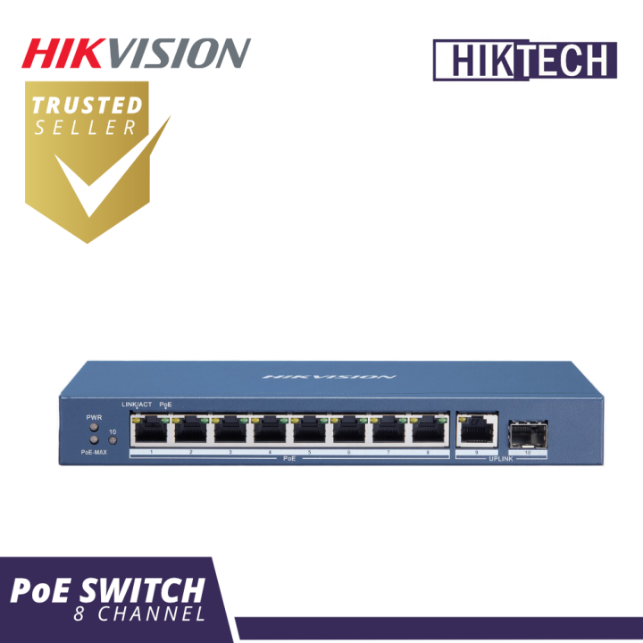 Hikvision DS-3E0510P-E/M 8-Port Gigabit Unmanaged PoE Switch | Lazada