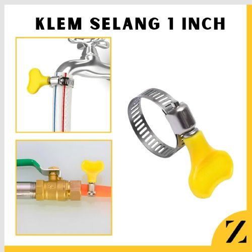 Klem Kuping Selang Air Gas LPG 1" inch Handle Hose Clamp Klam Penjepit ...