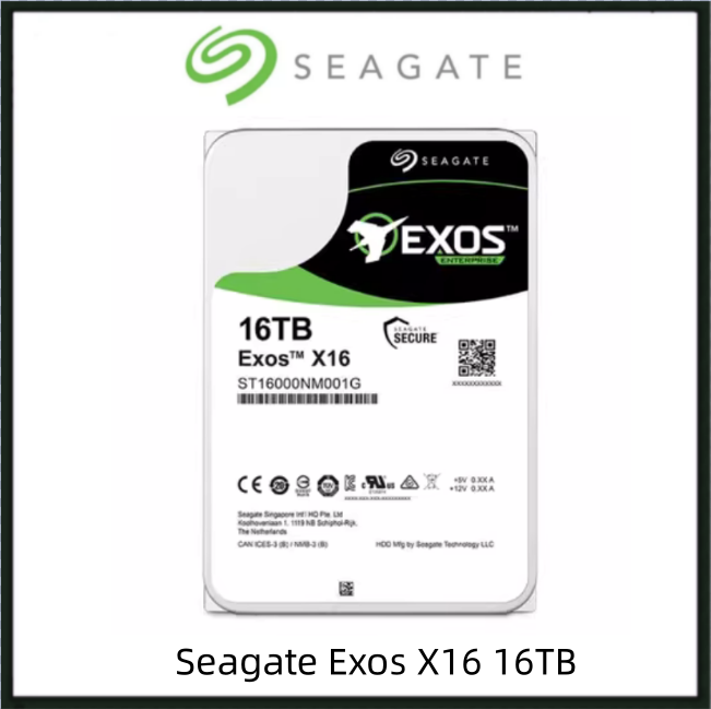 Seagate Exos X16 16TB ST16000NM001G 7200 RPM 512e/4Kn SATA 6Gb/s 256MB Cache 3.5-Inch Enterprise ...