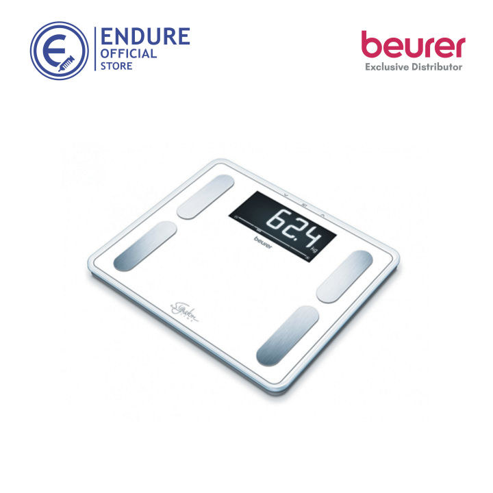 Beurer BF 410 SignatureLine - White diagnostic bathroom scale- Body fat ...