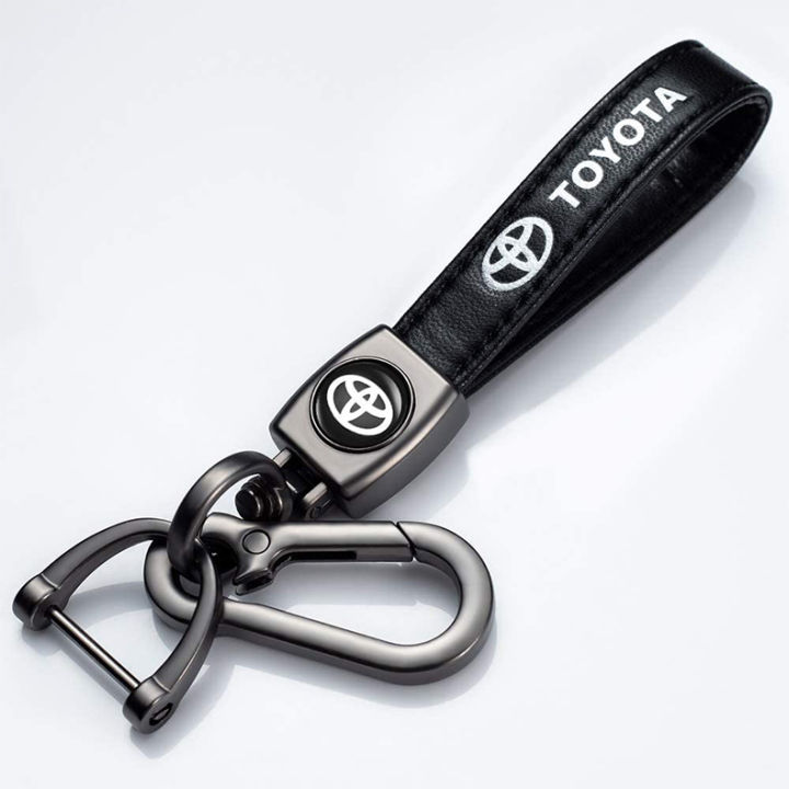 huiyisunny Genuine Leather Car Logo Keychain Suit for Toyota Hatchback ...