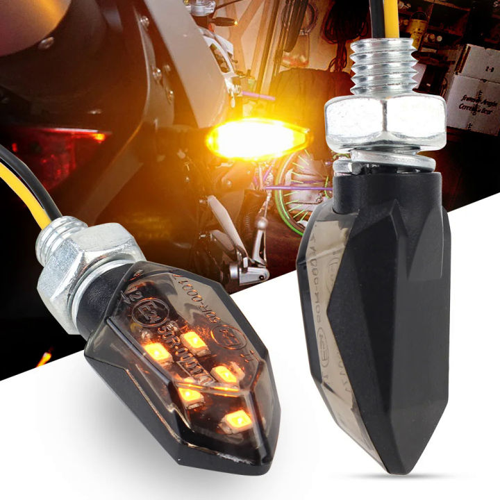 LED turn signal light super bright 2PCs motorcycle mini Universal led ...