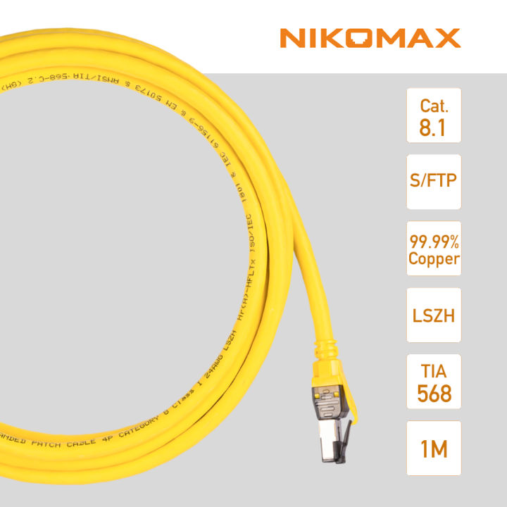 NIKOMAX Cat 8 Ethernet Cable 40Gbps (Patch Cords) 1m/2m/3m/5m | Lazada ...