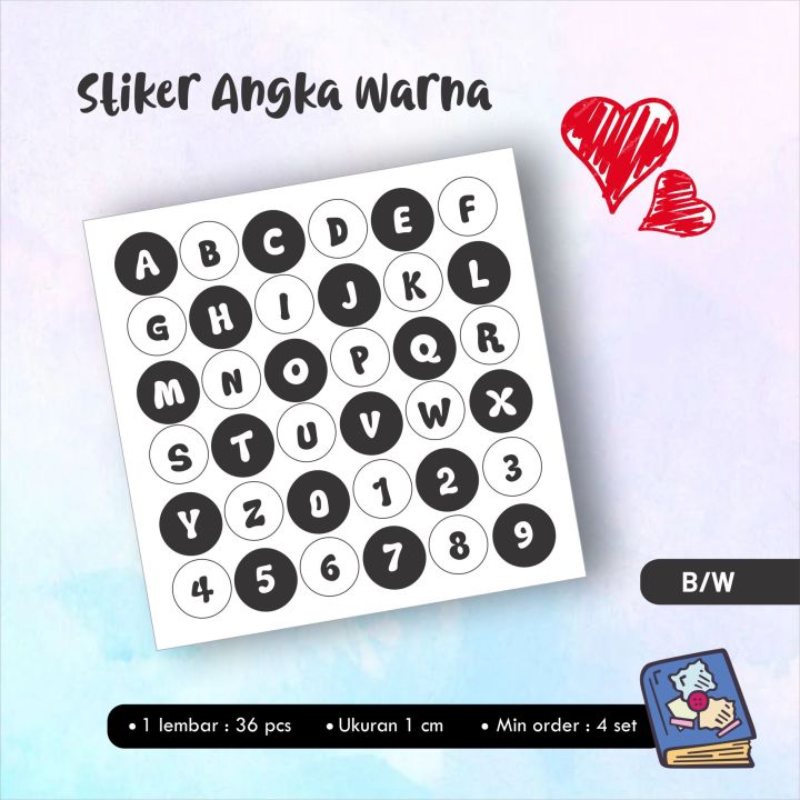Stiker Angka / Stiker Huruf / Stiker Alfabet / Alphabeth / Deco Stiker ...