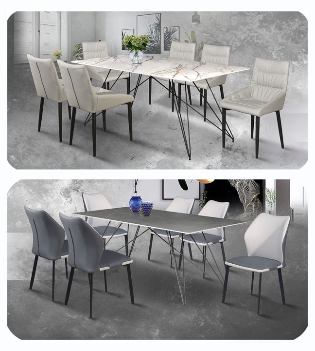 NL Long Ceramic Dining Table (DTNDA134/G White & DTNDA134/A Grey) | Lazada