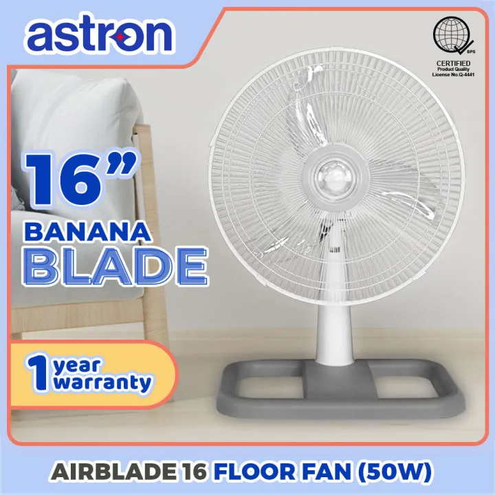 Astron AIRBLADE 16 16" Electric Floor Fan - Heavy Duty | Transparent ...
