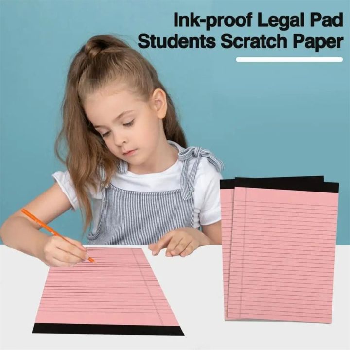 FANRI Tearable Legal Pad 50 Pages Ink-proof Writing Sheet Paper Memo ...