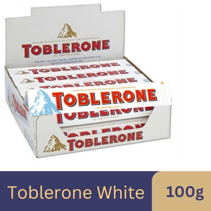 Toblerone White Chocolate 100g Box ( 20pcs in a Box)exp Oct2024 | Lazada PH