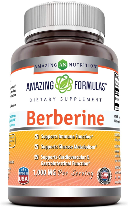 Amazing Formulas Berberine 1000 mg Per Serving (Non-GMO, Gluten-Free ...