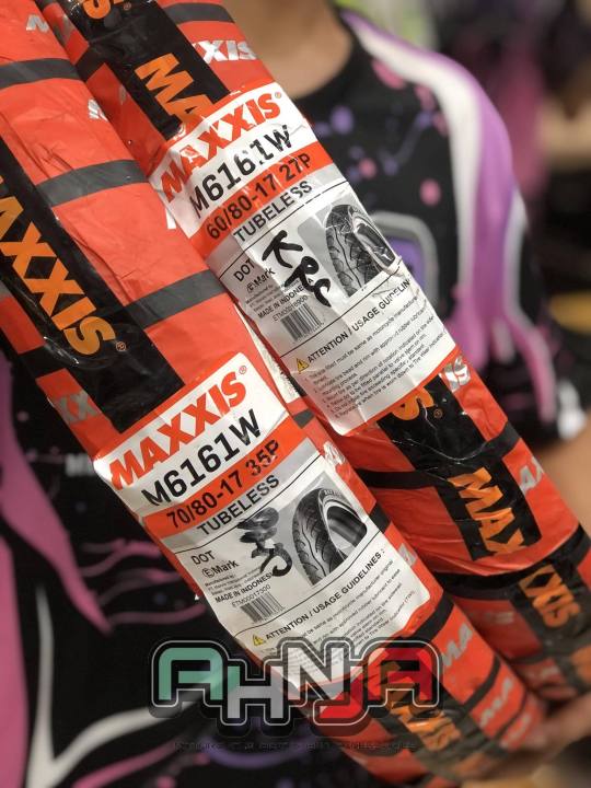 ORIGINAL MAXXIS TIRE 60/80/17 AND 70/80/17 M6161W GULONG TUBELESS | Lazada PH