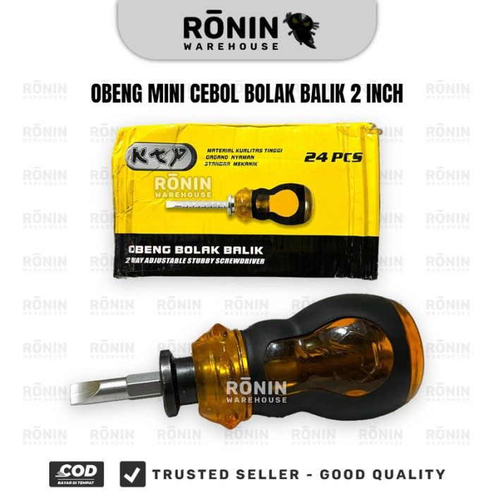 Obeng Cebol 2" inch Mini Bolak Balik + - Plus Minus Two 2 Way KTP ...