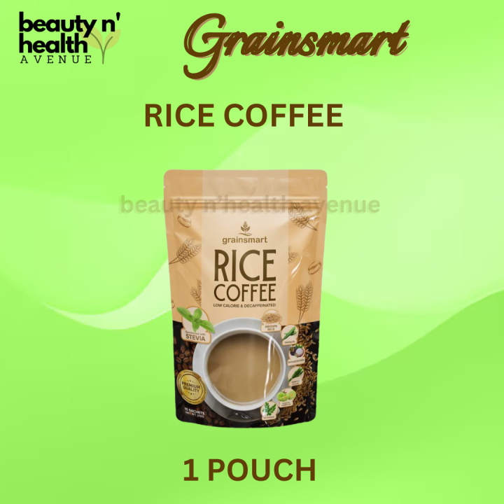 GRAINSMART RICE COFFEE Low Calorie & Decaffeinated (10 Sachets - 1 ...