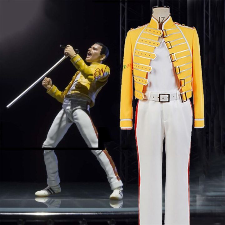 Queen Lead Vocals Freddie Mercury Costume Men Singer DJ Shirt Jacket ...