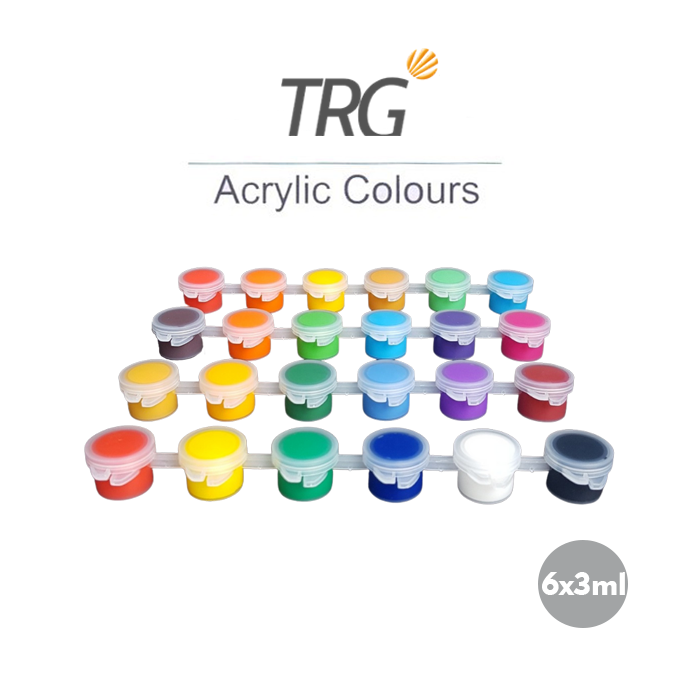 TRG Acrylic Colour Set 6 Warna - Cat Akrilik Kanvas Lukis Canvas Paint ...