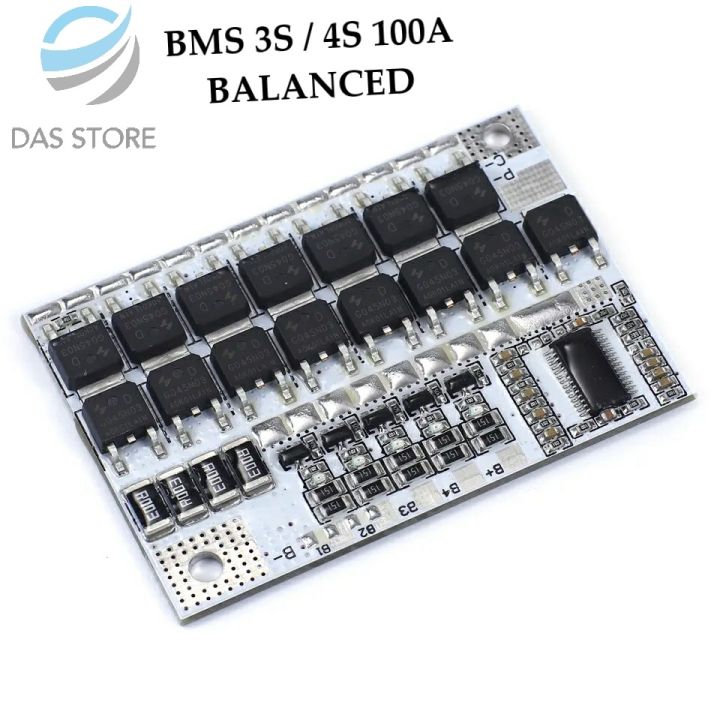 BMS 3S 4S 100A Charger Module Battery Management System Balanced ...
