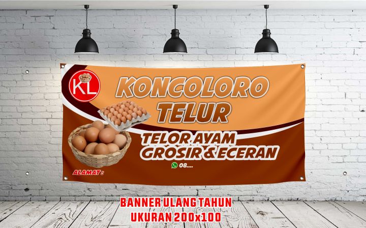 Cetak spanduk, banner, backdrop ukuran 200x100 cm | Lazada Indonesia