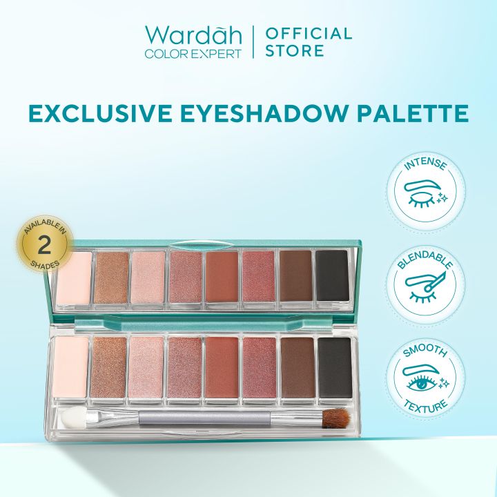 Wardah Exclusive Eyeshadow Palette - 9 Pigmented Colours, Longlasting ...