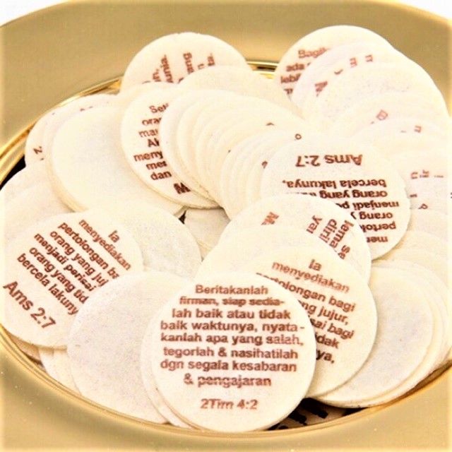 Hosti Ayat Besar Isi 100 Bh Merk Manna Aluminium Foil Roti Perjamuan ...