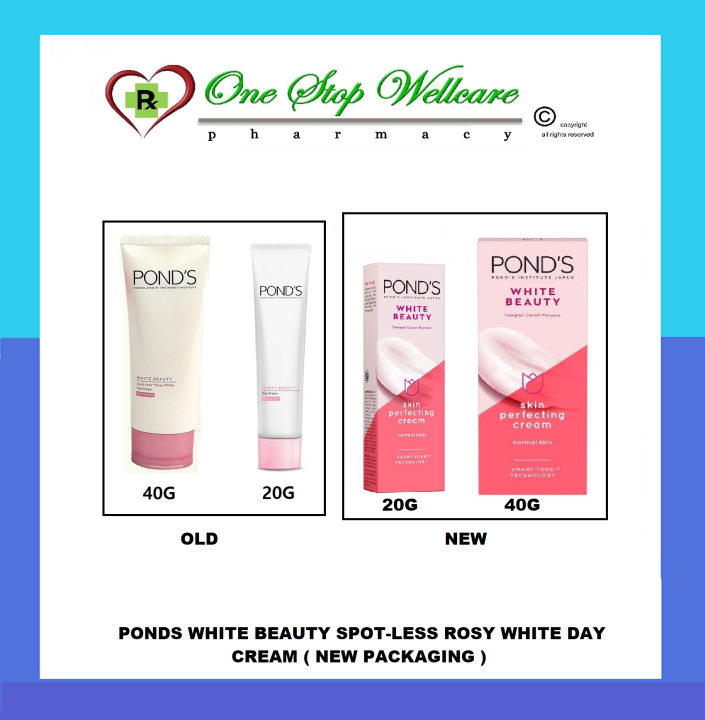 PONDS WHITE BEAUTY SPOT-LESS ROSY WHITE DAY CREAM 20G / 40G | Lazada