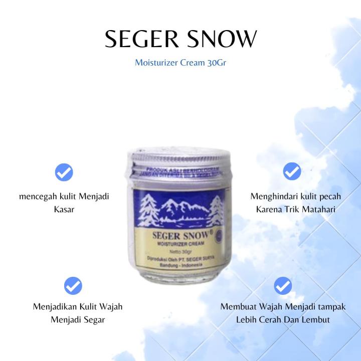 Seger Snow Moisturizer Cream 30gr | Krim Pelembab Wajah Legendaris ...