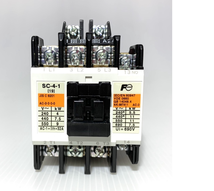 MAGNETIC CONTACTOR SC-4-1, 220V-440V 22A THREE-PHASE 5.5kW-220V / 11kW ...