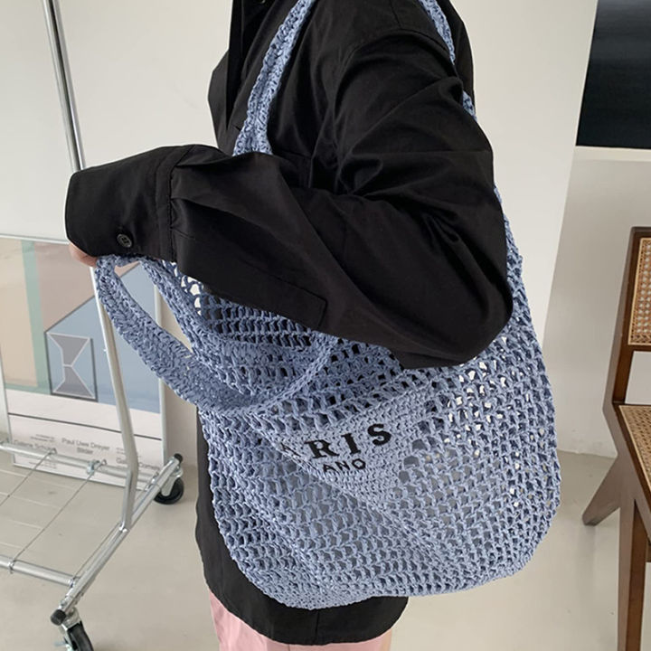 Yidea HONGKONG】กระเป๋าถือโครเชต์แฟชั่นกระเป๋าถัก,กระเป๋าฟางแบบทอกระเป๋า ...
