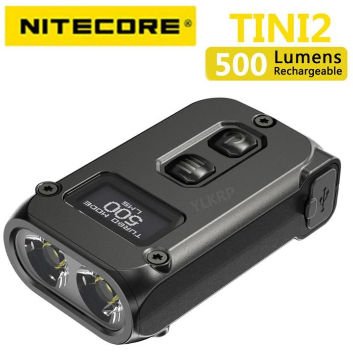 NITECORE TINI2 500 lumens LED smart dual-core switch light, APC sleep ...