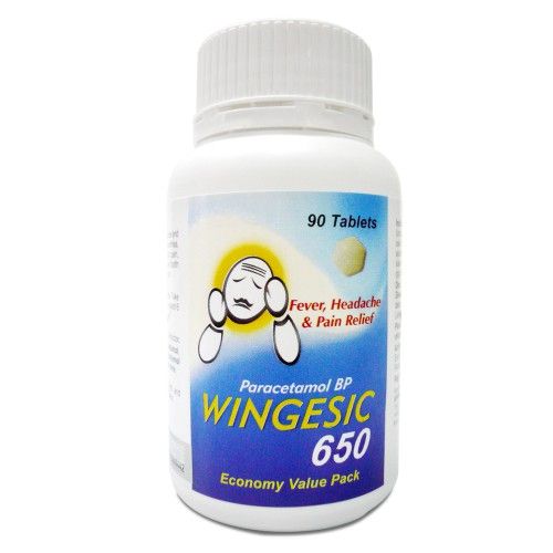 Wingesic 650 (Paracetamol BP) (90 Tabs) [EXP:08/2025] | Lazada