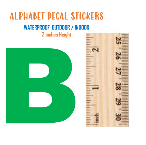 2 inch Alphabet / Letter Decal Stickers | Waterproof | Outdoor ready ...