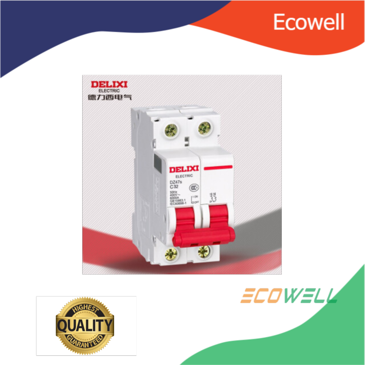 Electric Circuit Breaker DELIXI DZ47s 2P 32A | Lazada PH