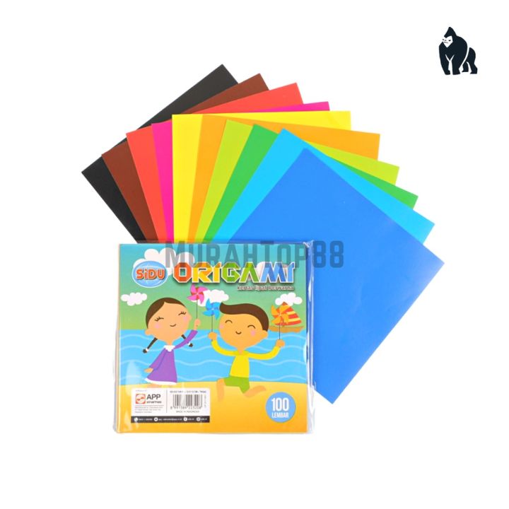 Kertas Origami Kecil 12x12 cm / Kertas Lipat Warna Sidu Sinar Dunia ...