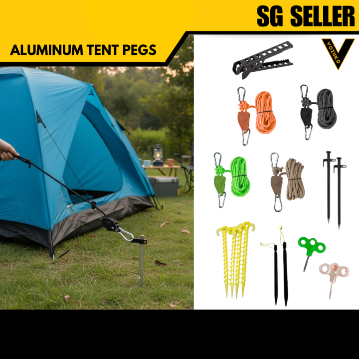 [SG SELLER] Ground Wind Pegs Tents Tarpaulin Stakes Peg Awning Nail ...