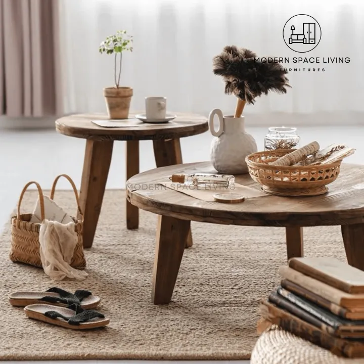 PALOMA Round Solid Wood Coffee Table [ETA 4-8 WEEKS] | Lazada Singapore