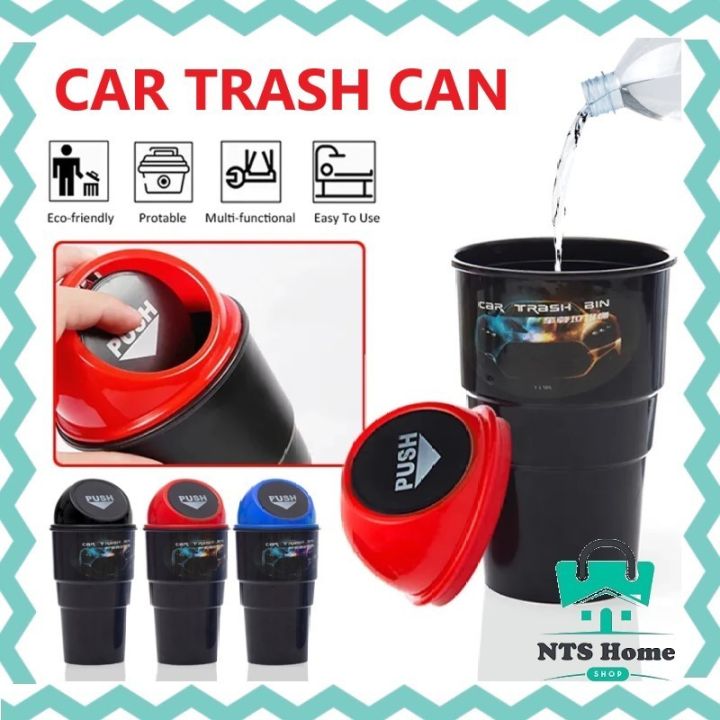 🔥NTS READY STOCK🔥 Car Mini Trash Bin Portable Dustbin Garbage Bin Cup ...