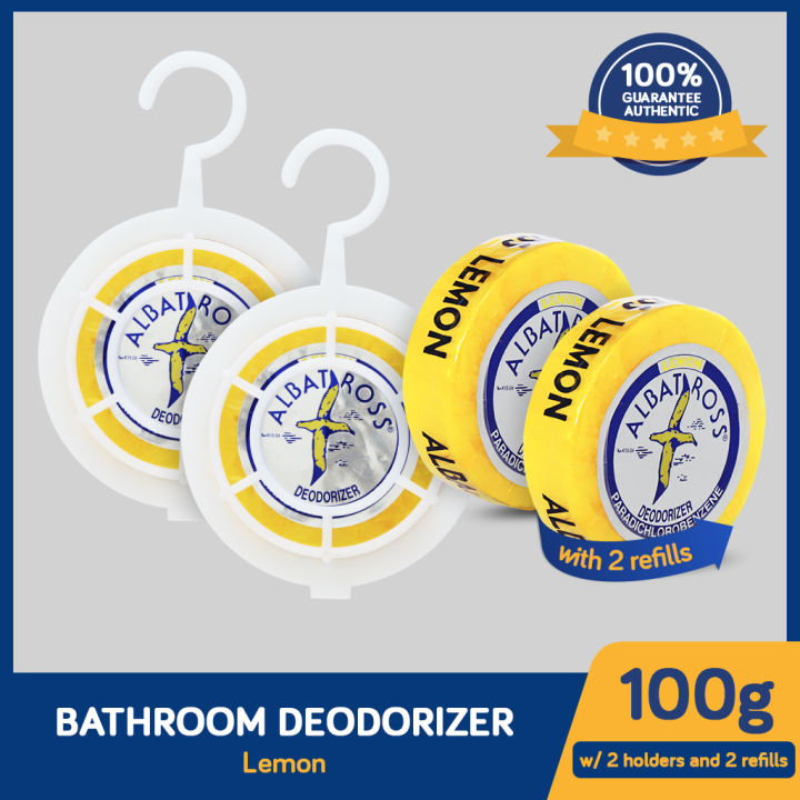 Albatross Bathroom Deodorizer Lemon 100g w/ Holder & Refill 2's | Lazada PH
